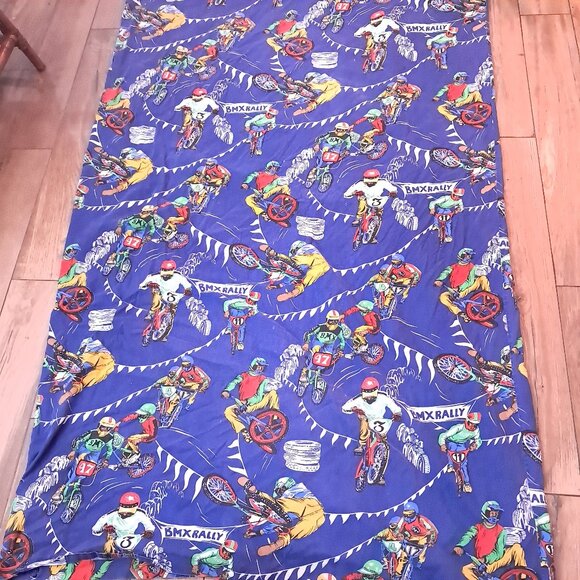 Bedding | Vintage Bmx Rally Bikes 48x75 Duvet Cover Blue Motor Kids ...